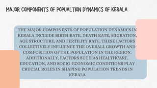 Population dynamics of India and kerala | PDF