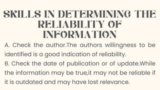 Media and Information Sources | PDF