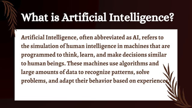 Introduction of AI | PPT