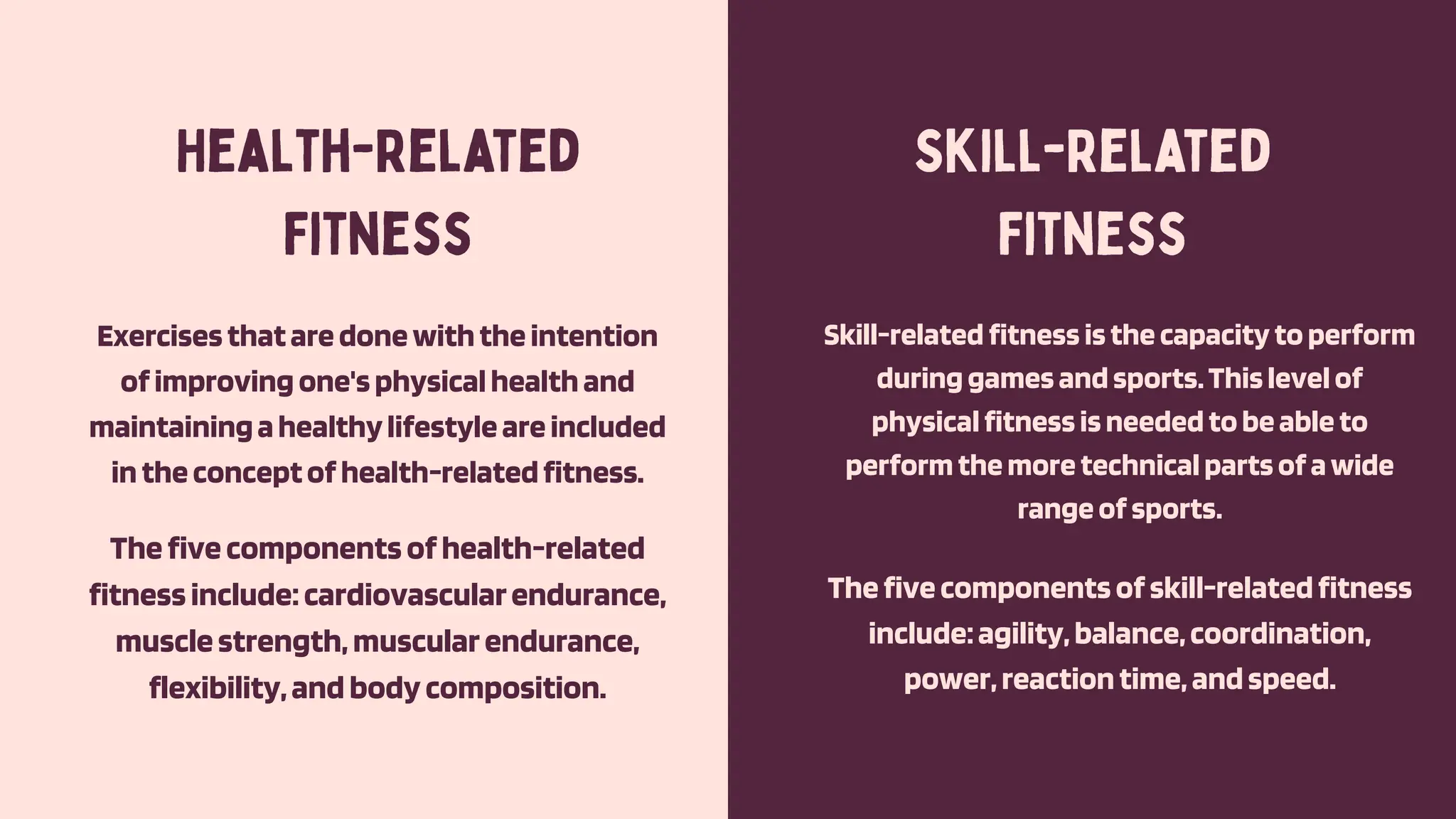 Beige and Purple Illustrated Physical Education Physical Fitness ...