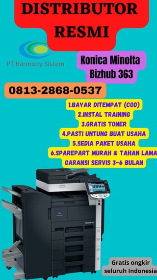 Distributor Resmi mesin fotocopy Konica Minolta 363 Ampenan pajarakan ...