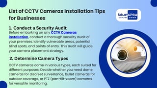 CCTV Cameras Installation Tips for Businesses: Protecting Your Assets | PPT
