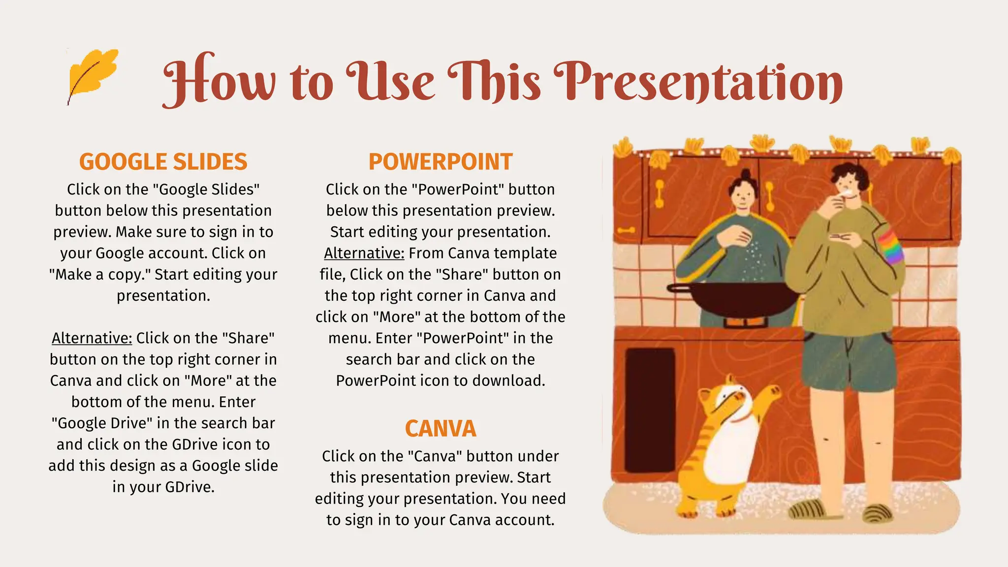 Beige Orange and Burgundy Illustrated Thanksgiving Traditions.pptx