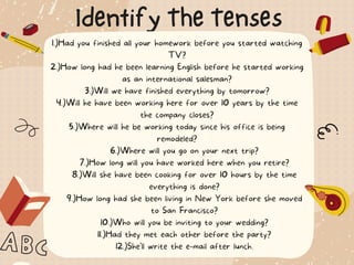 English tenses ppt from past perfect | PPT