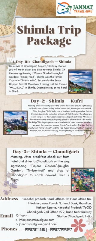 Shimla Trip Package | PDF