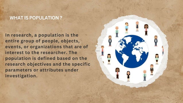 Concept of Population and Sample / Research methodology | PDF