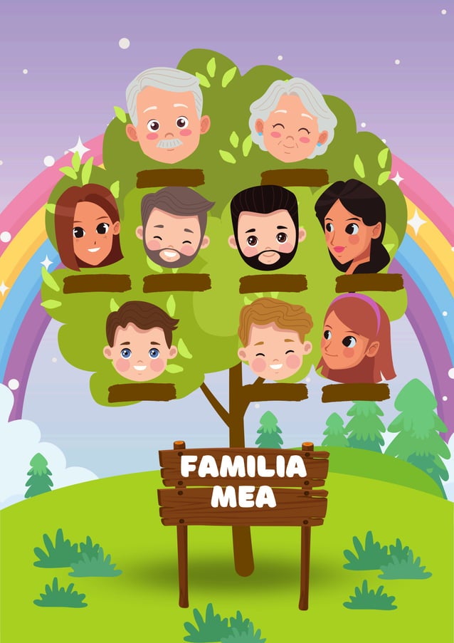 Model arbori genealogici Beige Vintage Generation Family Tree Poster.pdf