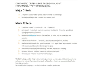 BEIGHTON SCORE FOR HYPERMOBILE SYNDROME, | PPTX