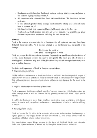 Business Economics Unit 3 | DOCX