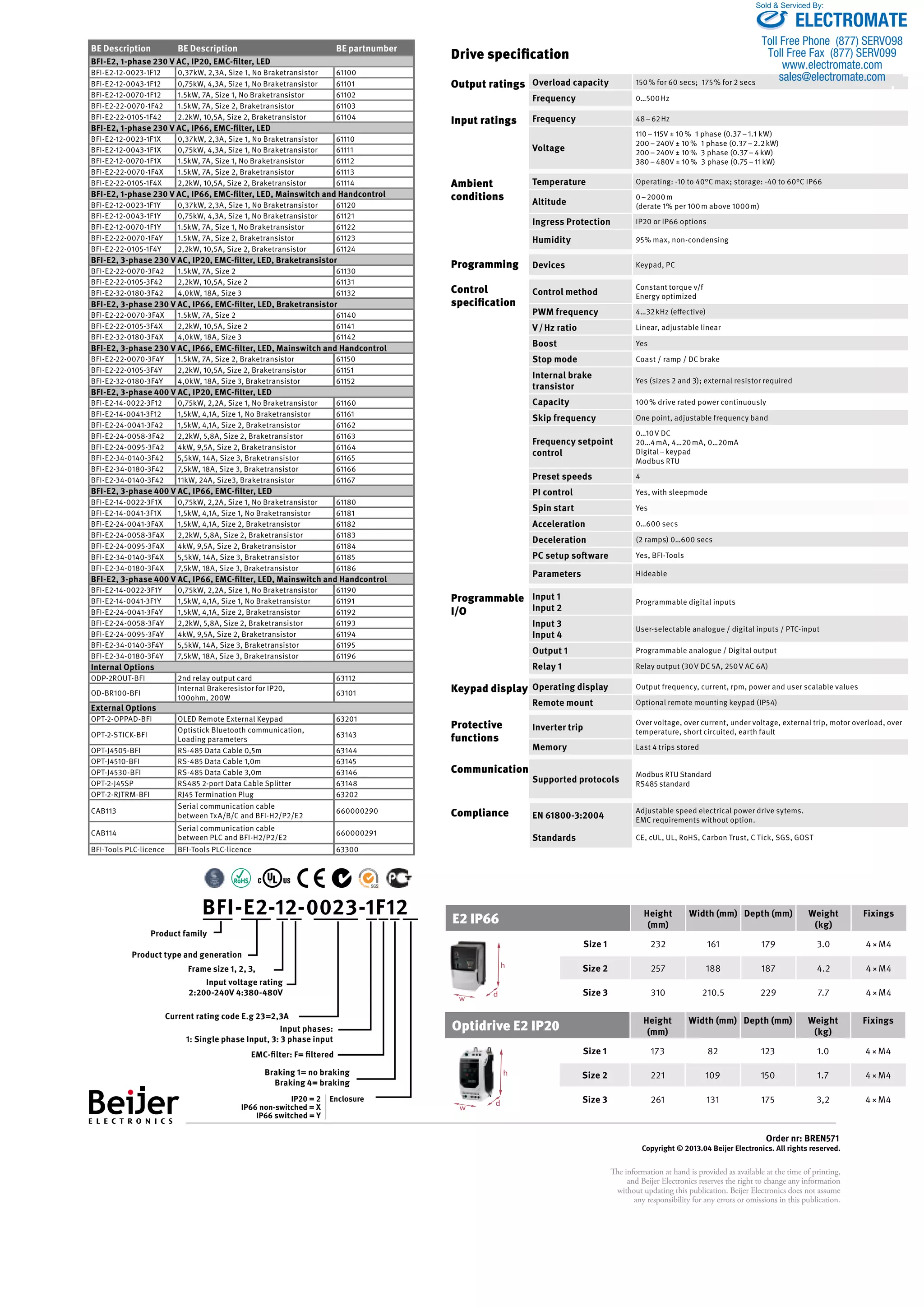 Beijer inverter e2_brochure | PDF