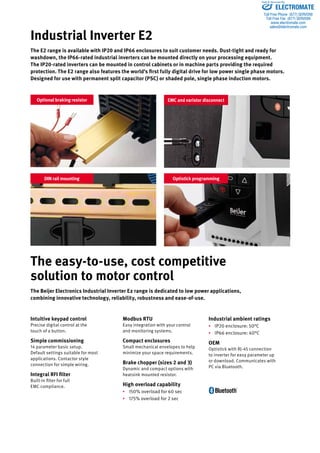 Beijer inverter e2_brochure | PDF