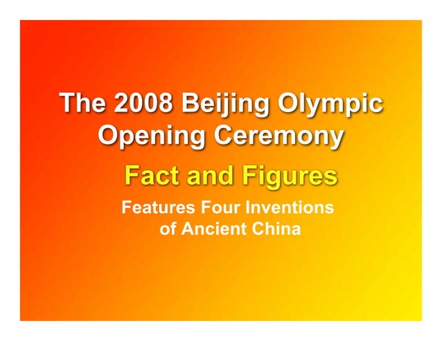 Beijing Olympic Facts | PDF