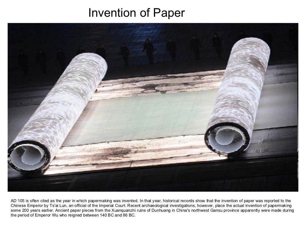 Invention of Paper AD 105