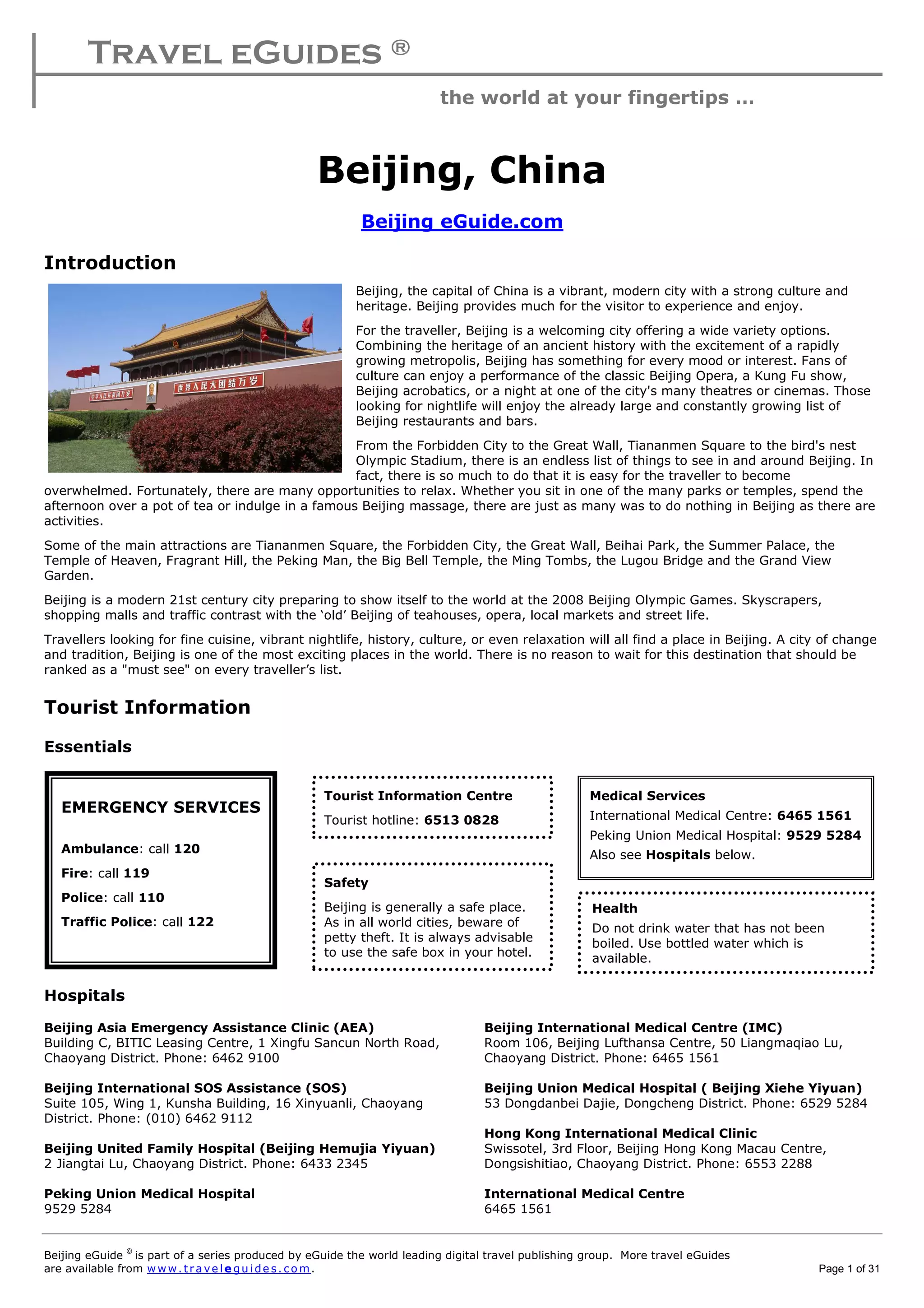 Beijing travel-guide | PDF