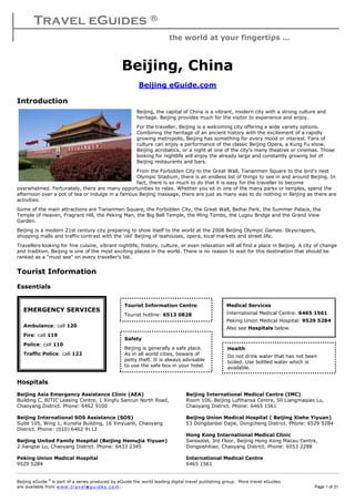 Beijing travel-guide | PDF
