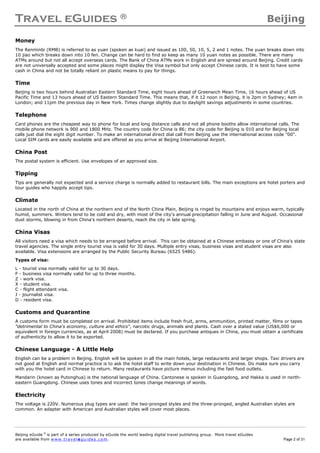 Beijing travel-guide | PDF