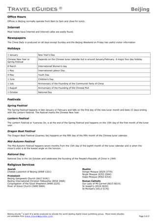Beijing travel-guide | PDF