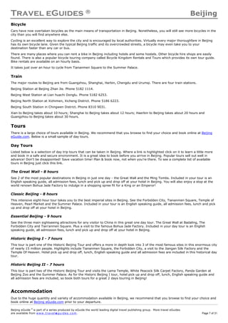 Beijing travel-guide | PDF