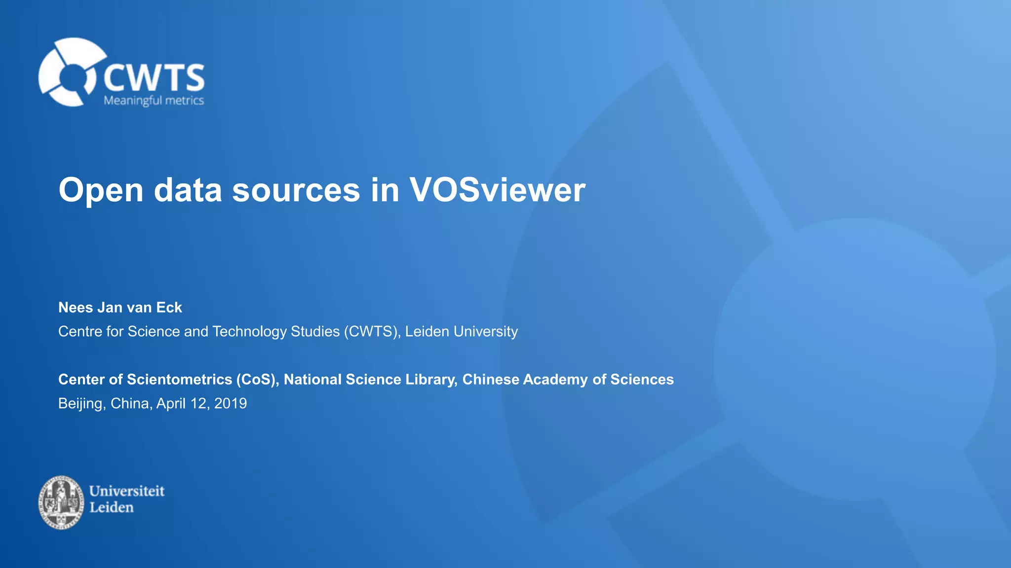 Open data sources in VOSviewer | PPTX