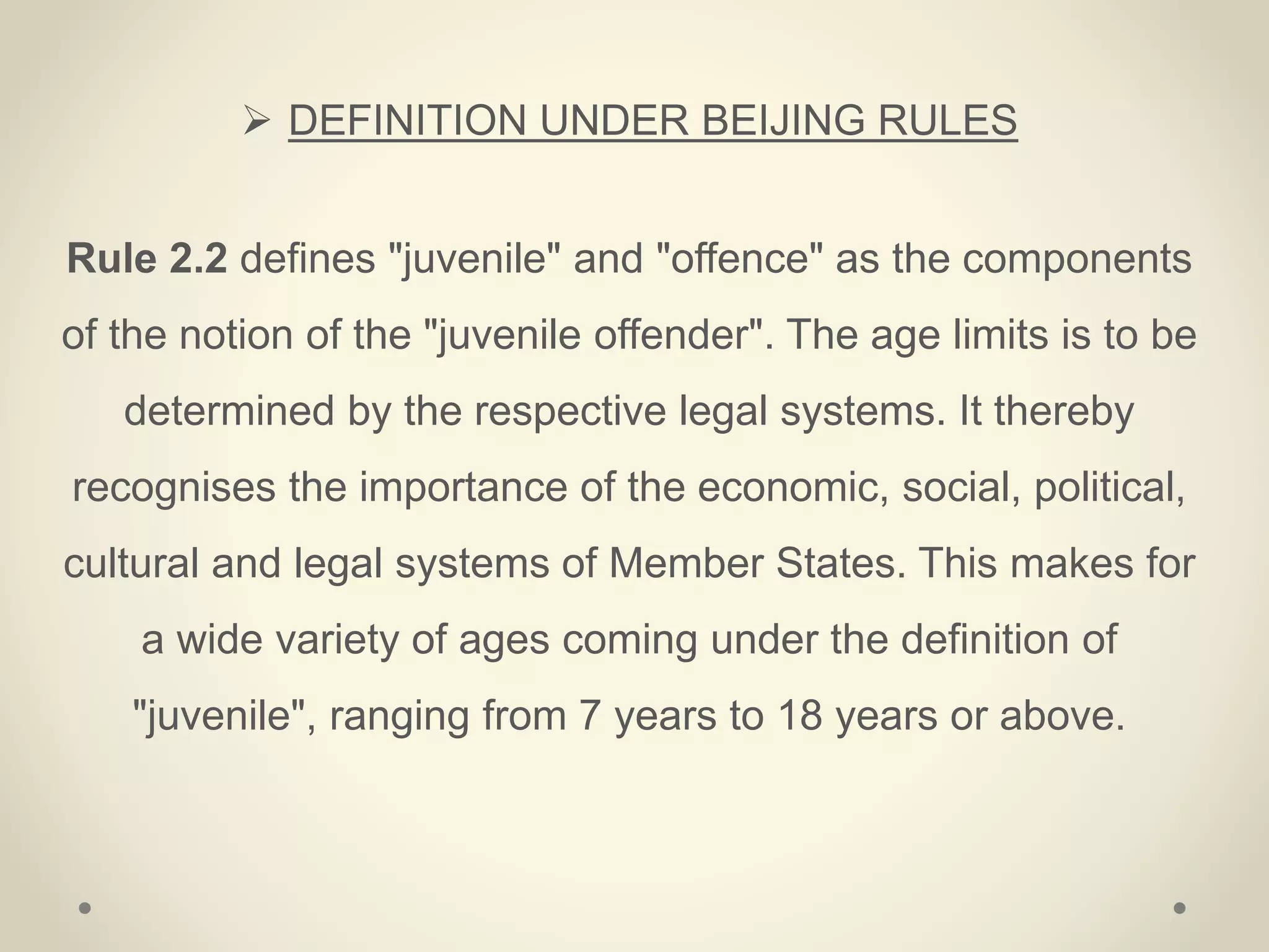 Beijing rules | United Nations Standard Minimum Rules for the ...