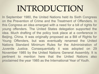 Beijing rules | United Nations Standard Minimum Rules for the ...