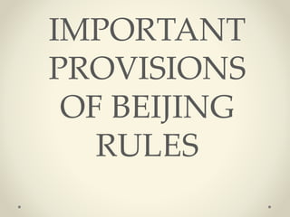 Beijing rules | United Nations Standard Minimum Rules for the ...