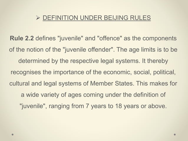 Beijing rules | United Nations Standard Minimum Rules for the ...