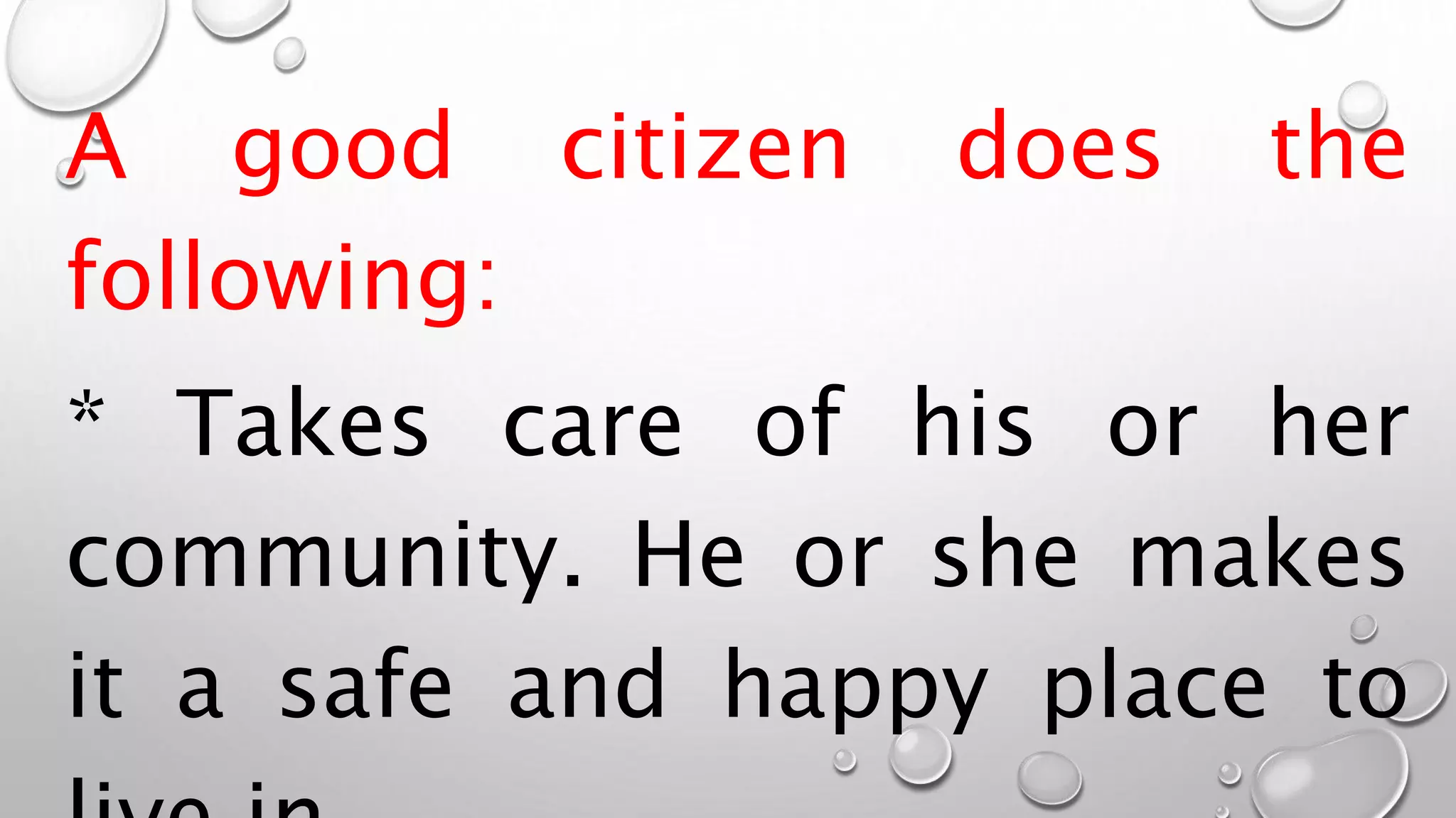 Being a Good Citizen | PPT