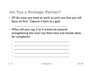Being A Strategic Partner | PDF