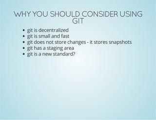 Being dangerous with git | PPT
