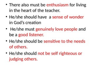 Being a Christian Teacher This training is useful for Sunday school ...