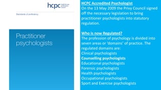 Being a counselling psychologist trainee. | PPTX