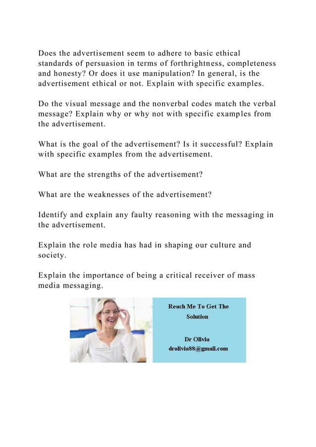 Being a critical consumer of messages is more important than ever in.docx