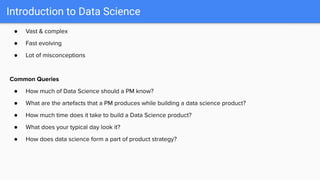 Being a Data Science Product Manager | PDF