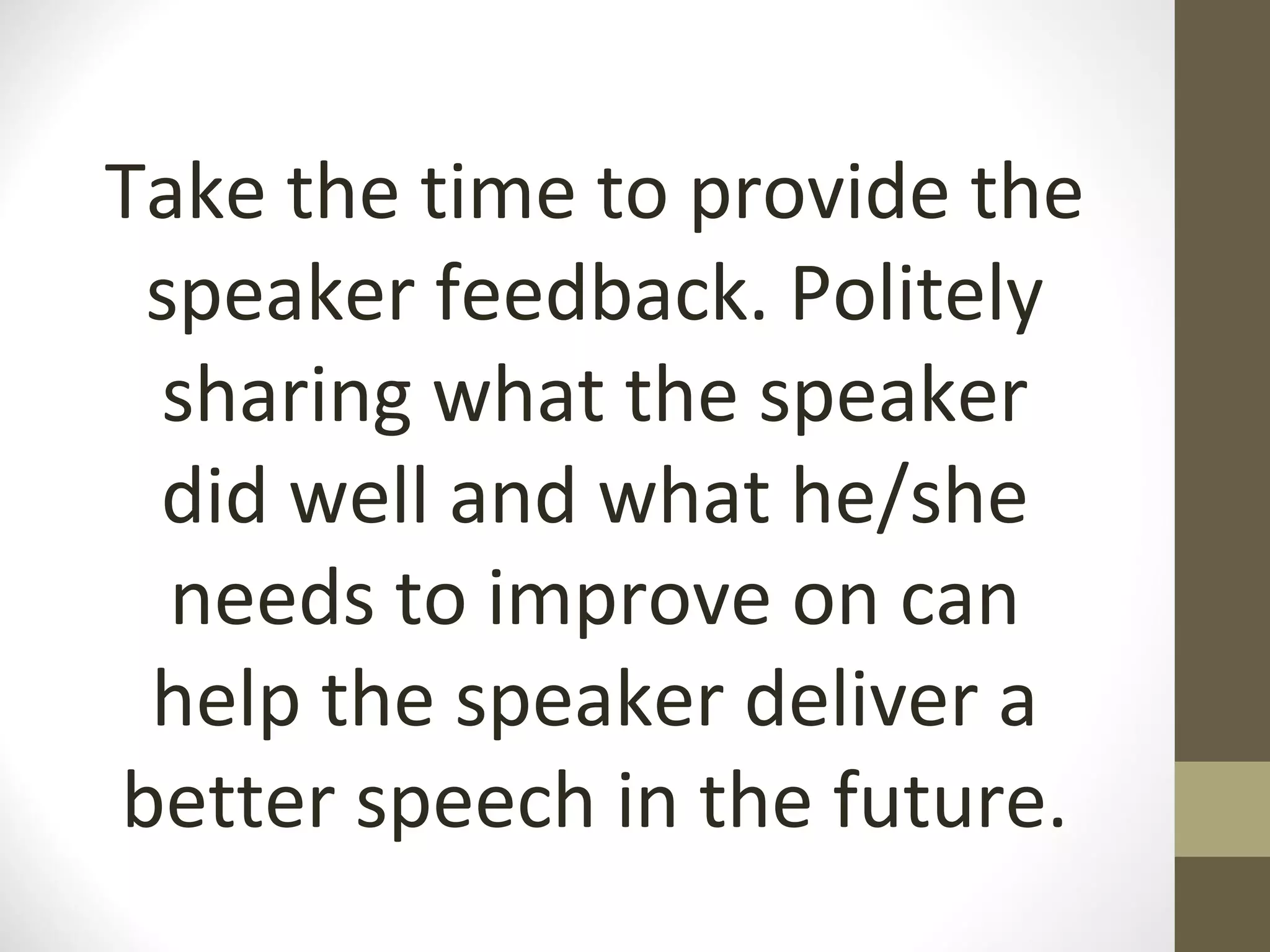 Being a good audience member | PPT