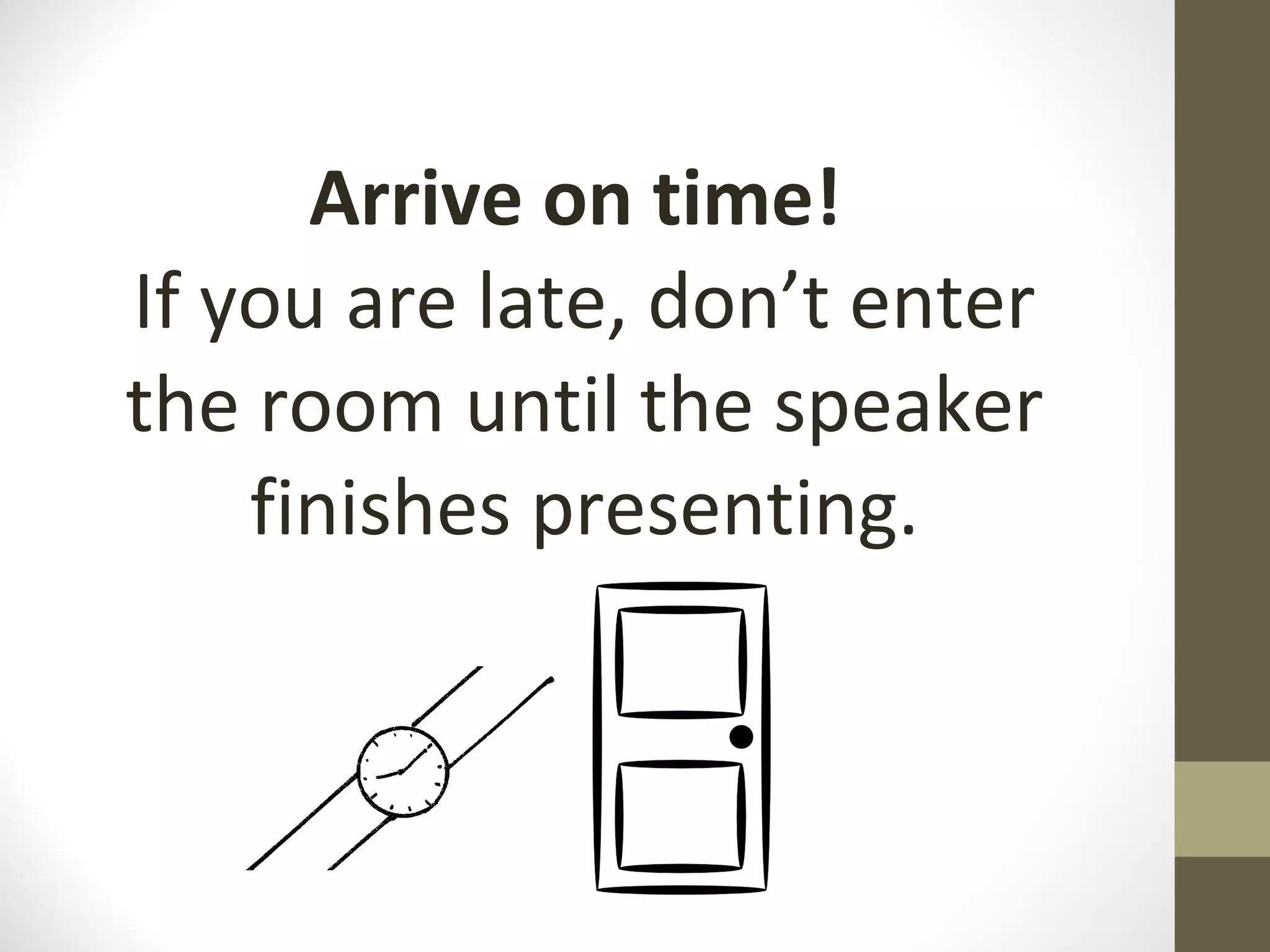 Being a good audience member | PPT