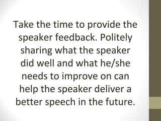 Being a good audience member | PPT