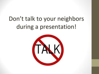 Being a good audience member | PPT