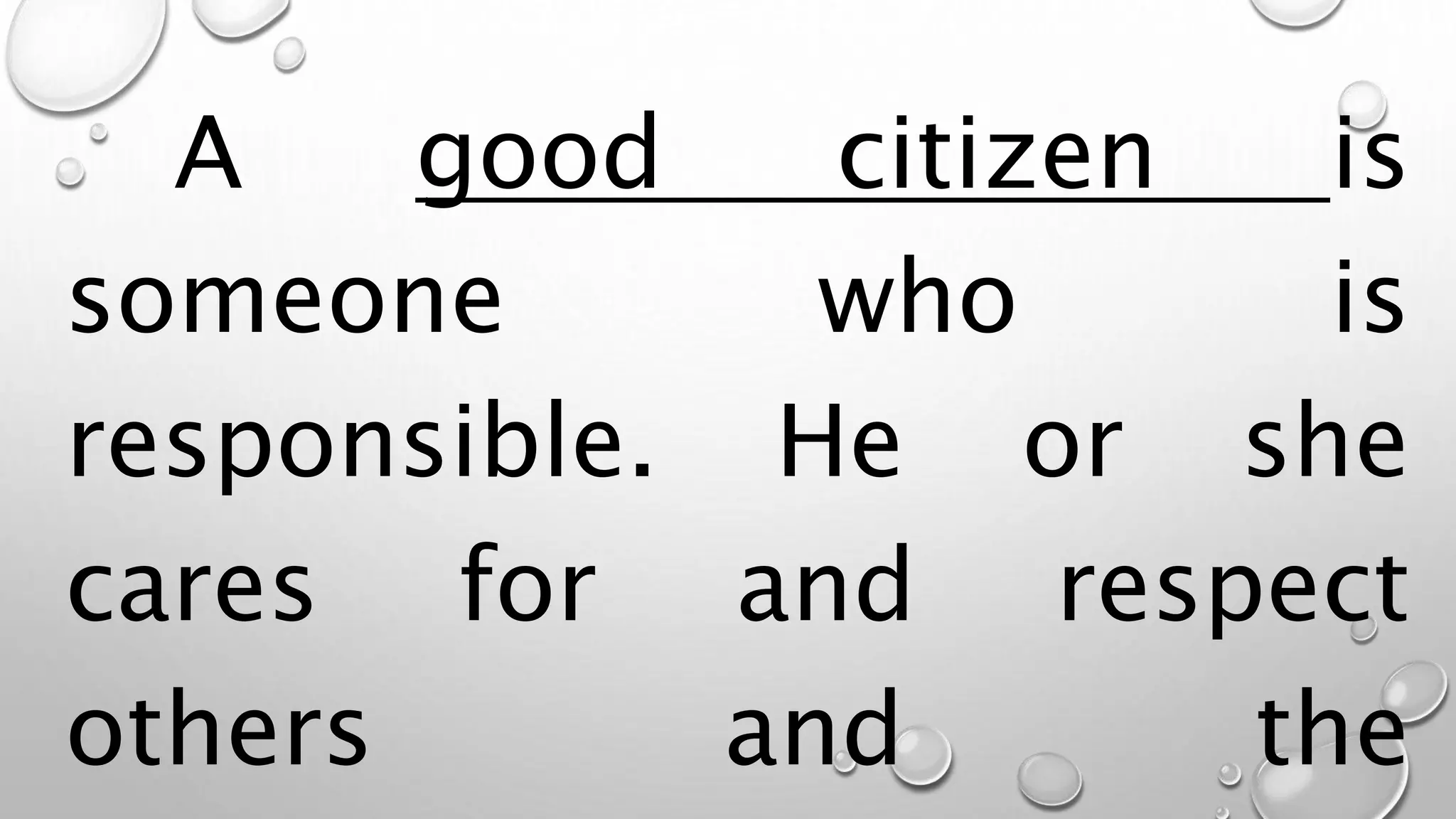 Being a good citizen | PPTX