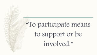 Being a good member of the community | PPTX