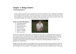 Being A Hunter | PDF