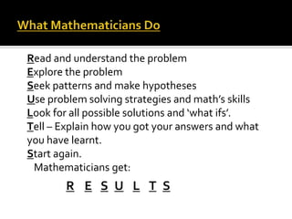Being a mathematician | PPTX