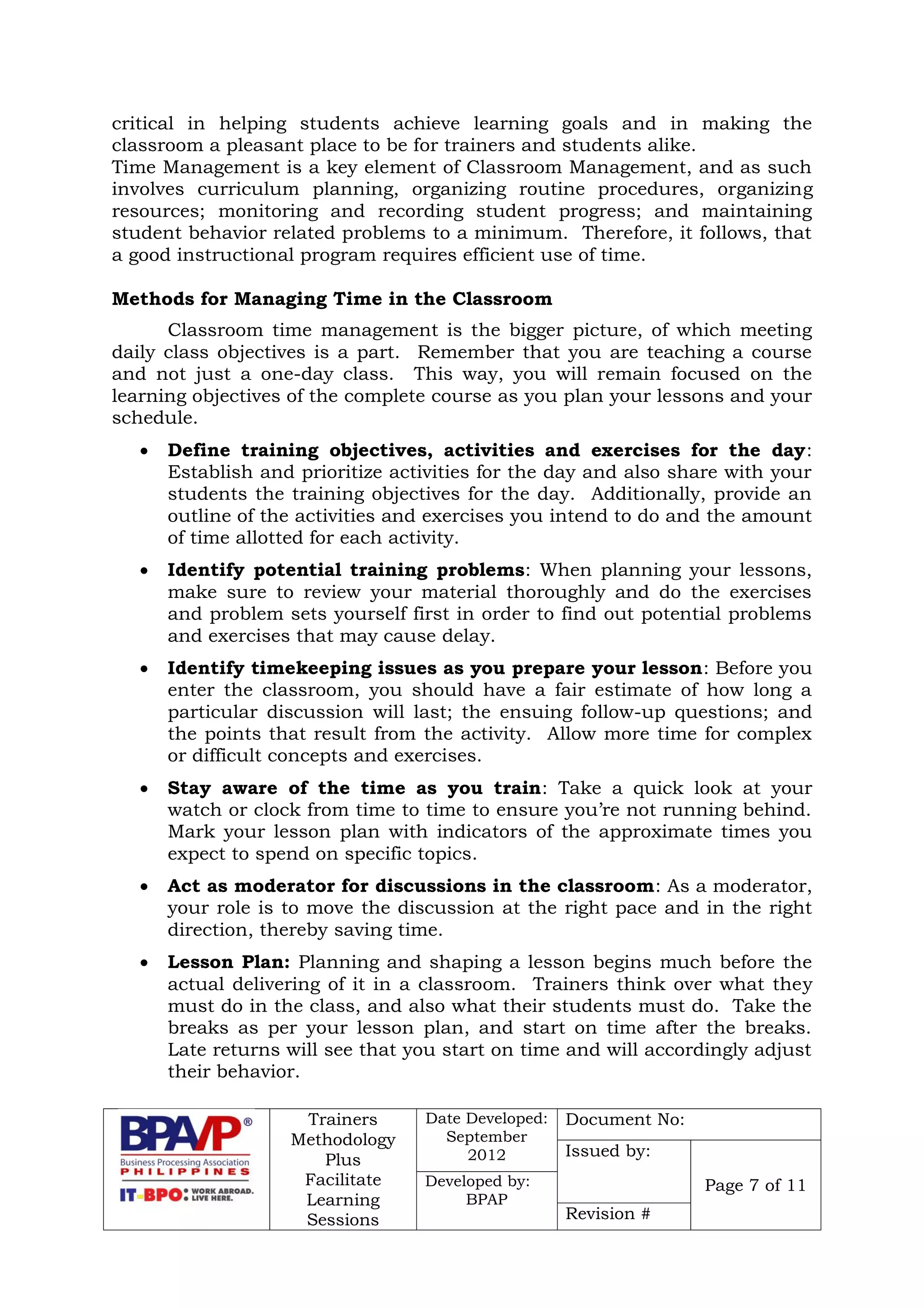 Being an Effective Classroom Manager | PDF