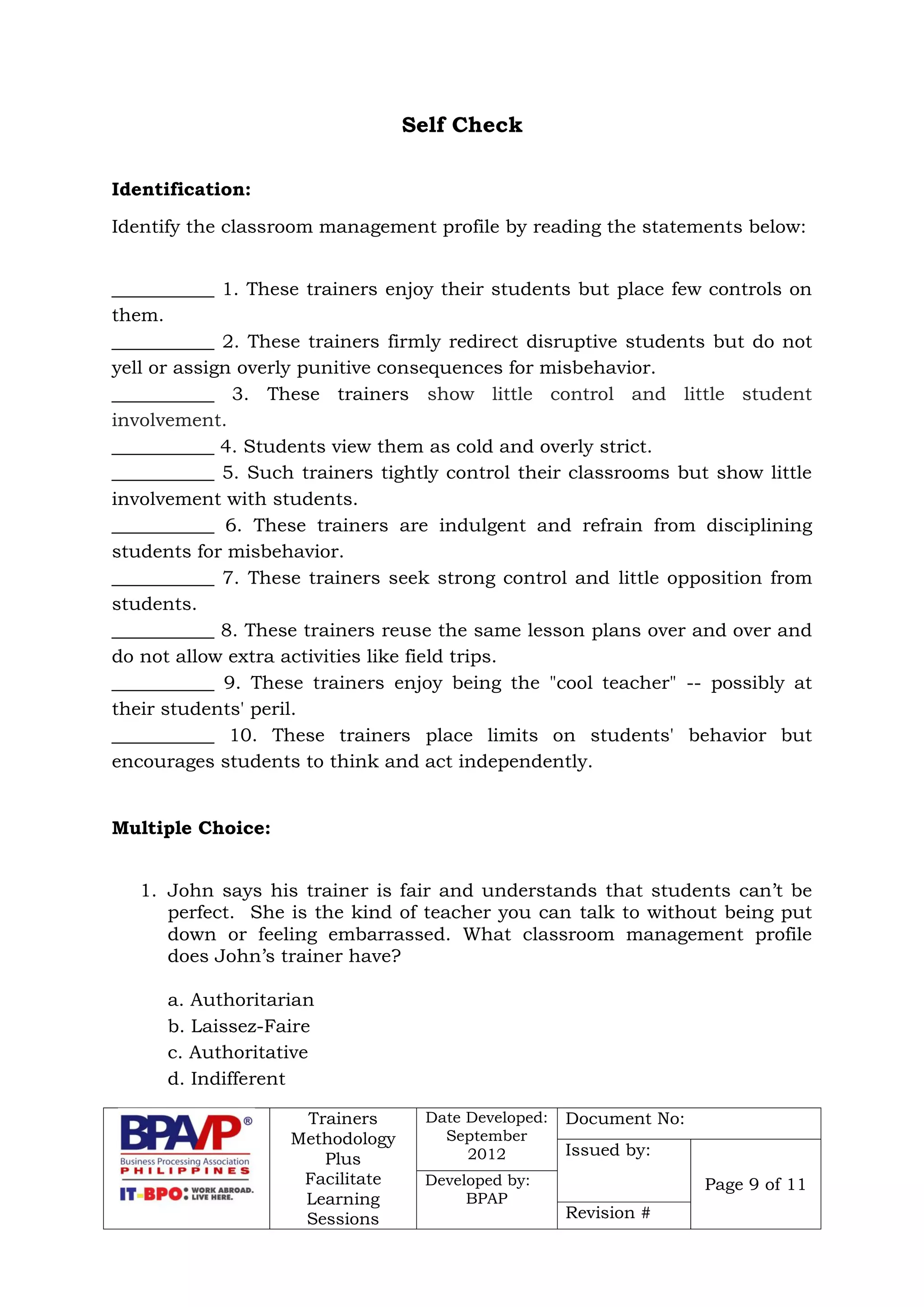 Being an Effective Classroom Manager | PDF