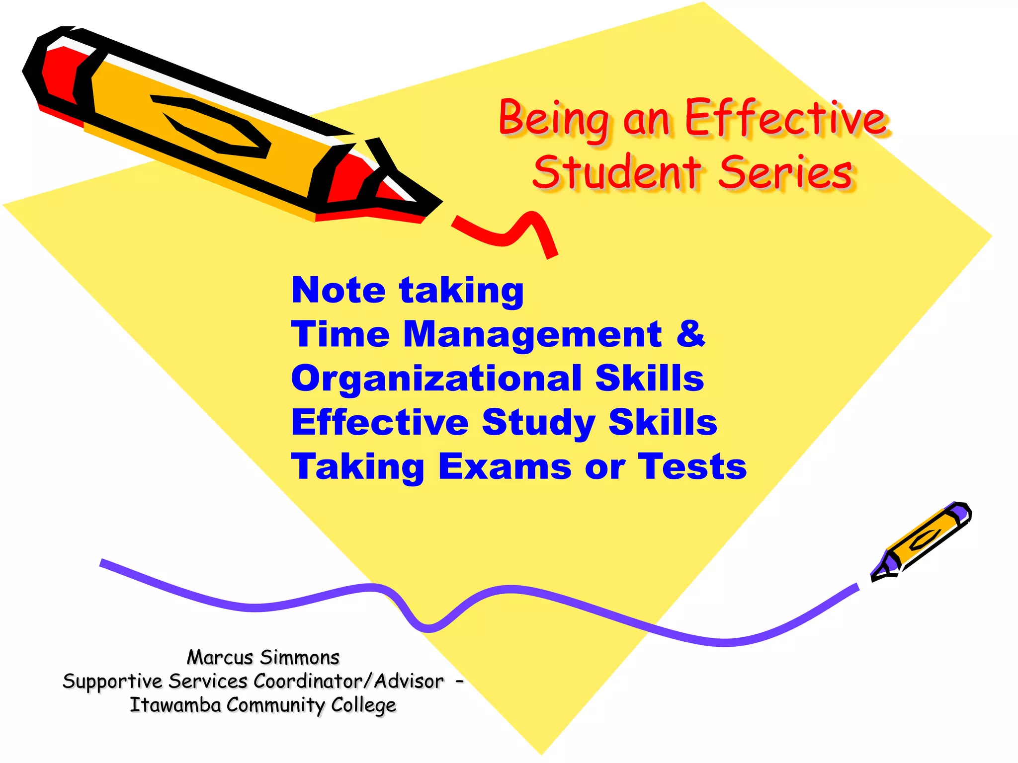 Being an Effective Student: Study Skills | PPTX