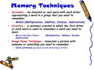 Being an Effective Student: Study Skills | PPTX