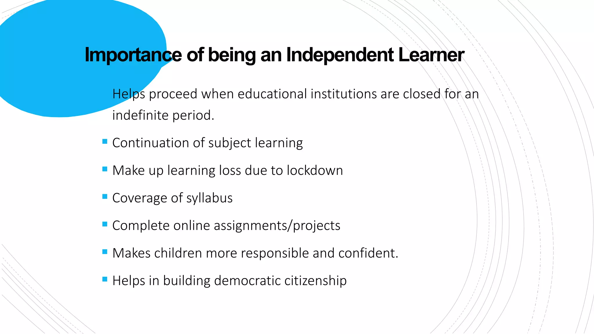 Being an independent learner | PPTX