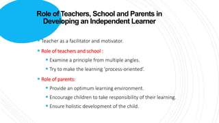 Being an independent learner | PPTX