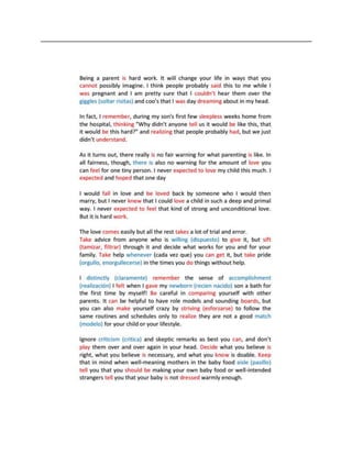 Being a parent is hard work | DOCX