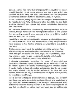 Being a parent is hard work | DOCX